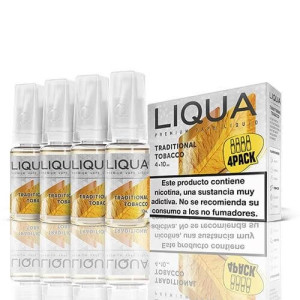 4 Pack - Traditional Tobacco - Liqua - E-Liquid 3 MG | Eurovapers